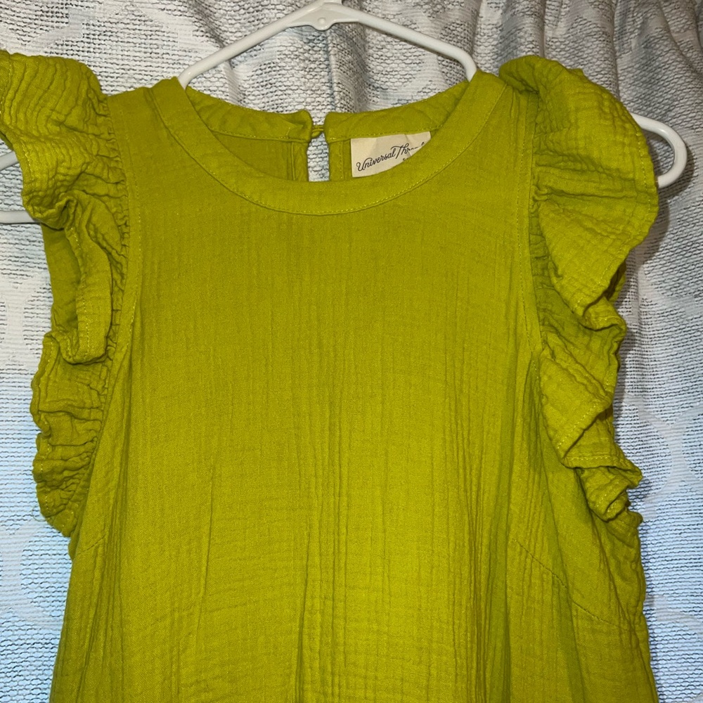 Universal Thread Dress Small Green Flutter Sleeveless… - Gem